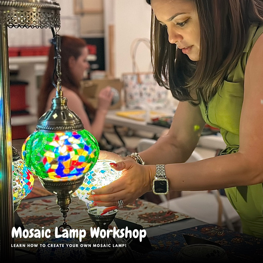 Mosaic Art Classes | Learn how to create your mosaic lamp