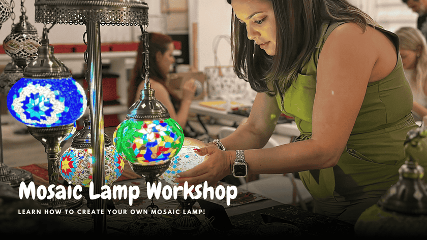 Mosaic Art Classes | Learn how to create your mosaic lamp